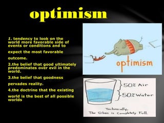 Pessimist Vs Optimist