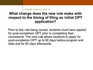The New OPT Rule and the DSO | PPT | Education