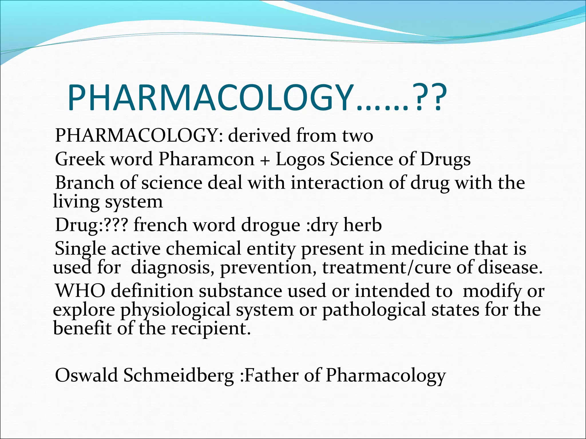 INTRODUCTION OF OCULAR PHARMACOLOGY | PPT