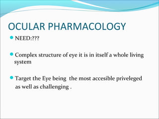 INTRODUCTION OF OCULAR PHARMACOLOGY | PPT