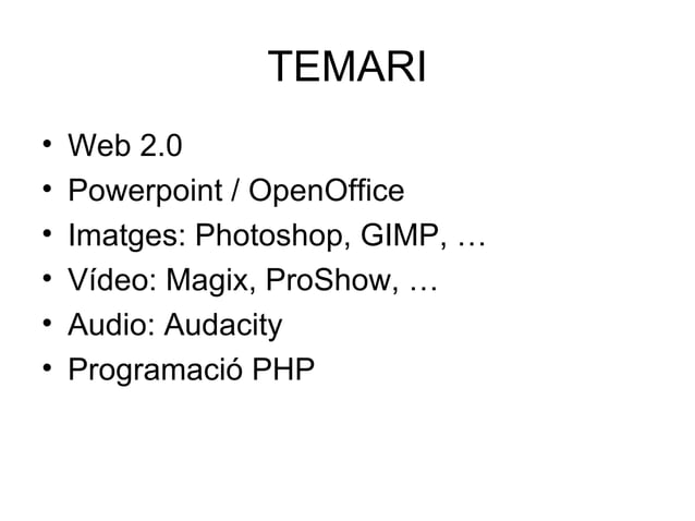 Optativa InformàTica | PPT