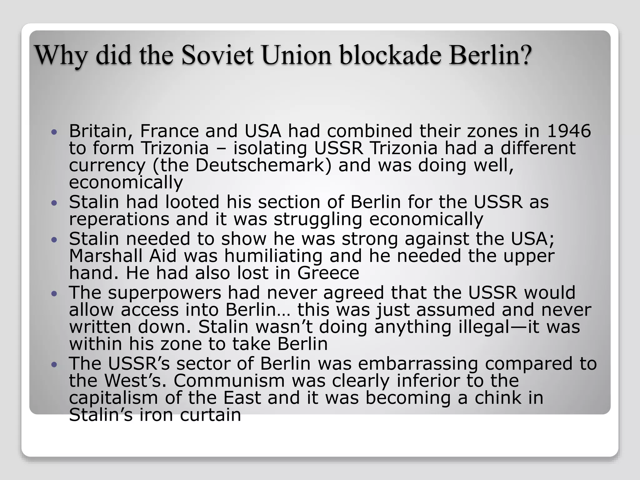 Who was to blame for the cold war | PPTX