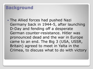 Who was to blame for the cold war | PPTX