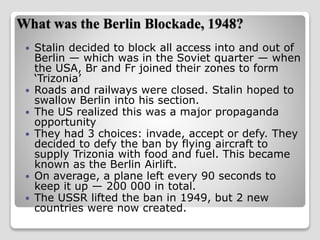 Who was to blame for the cold war | PPTX