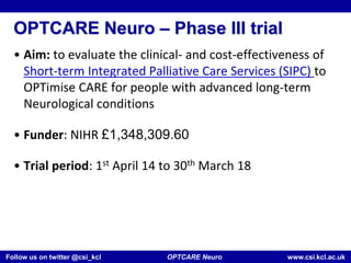 OPTCARE Neuro - Palliative care in patients with Multiple Sclerosis (MS ...