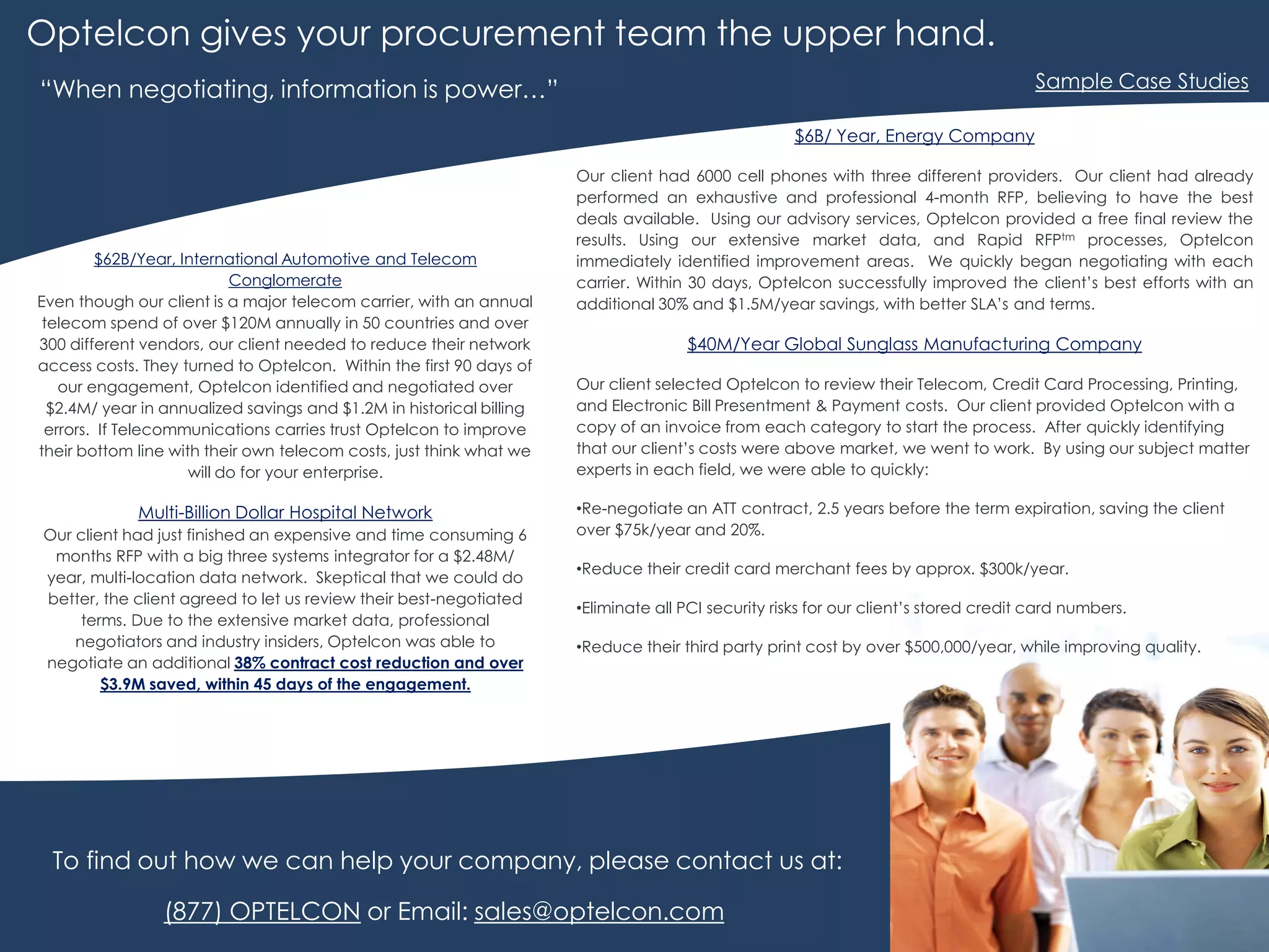 Optelcon Three Pager | PDF