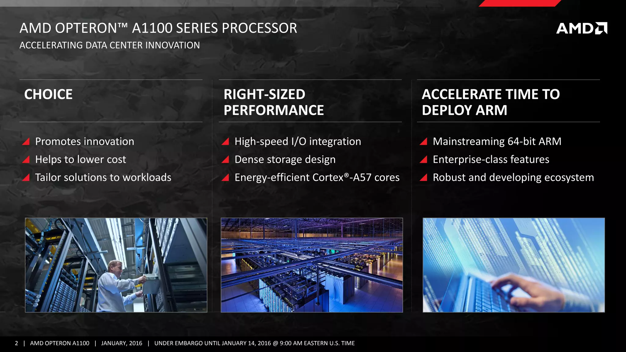 AMD Opteron A1100 Series SoC Launch Presentation | PDF