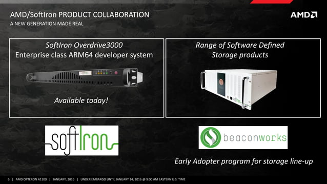 AMD Opteron A1100 Series SoC Launch Presentation | PPT