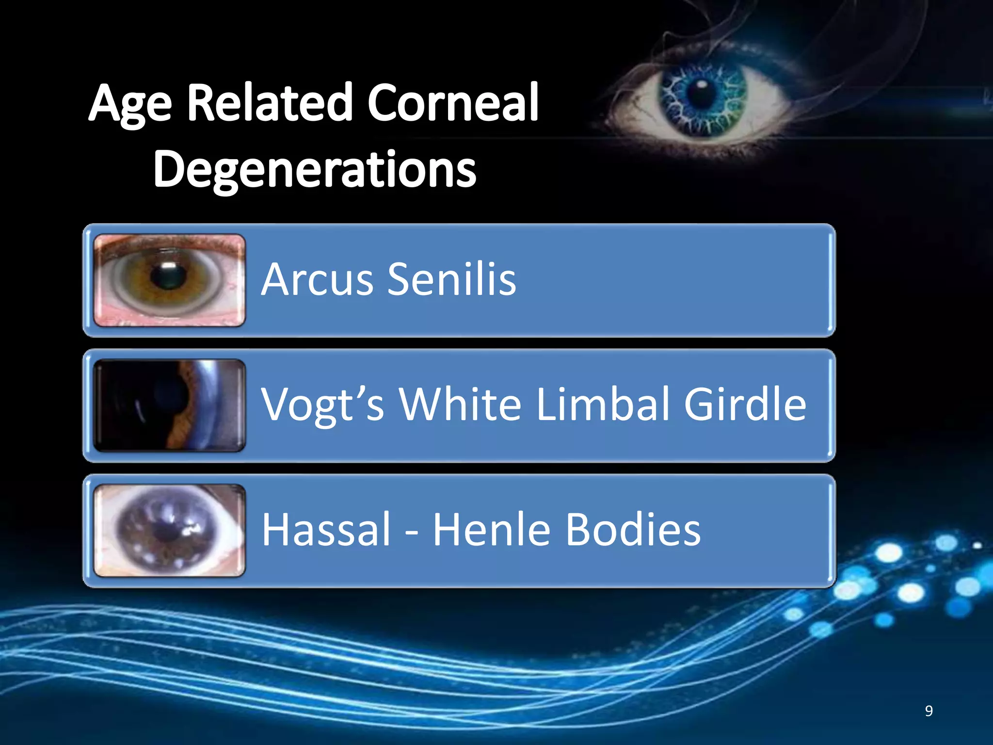 Corneal Degeneration's, Ophthalmology | PPTX