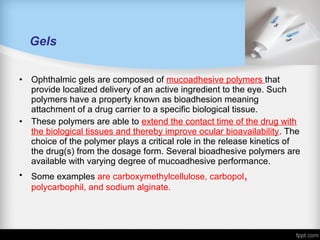 Opthalmic dosage form with description | PPT