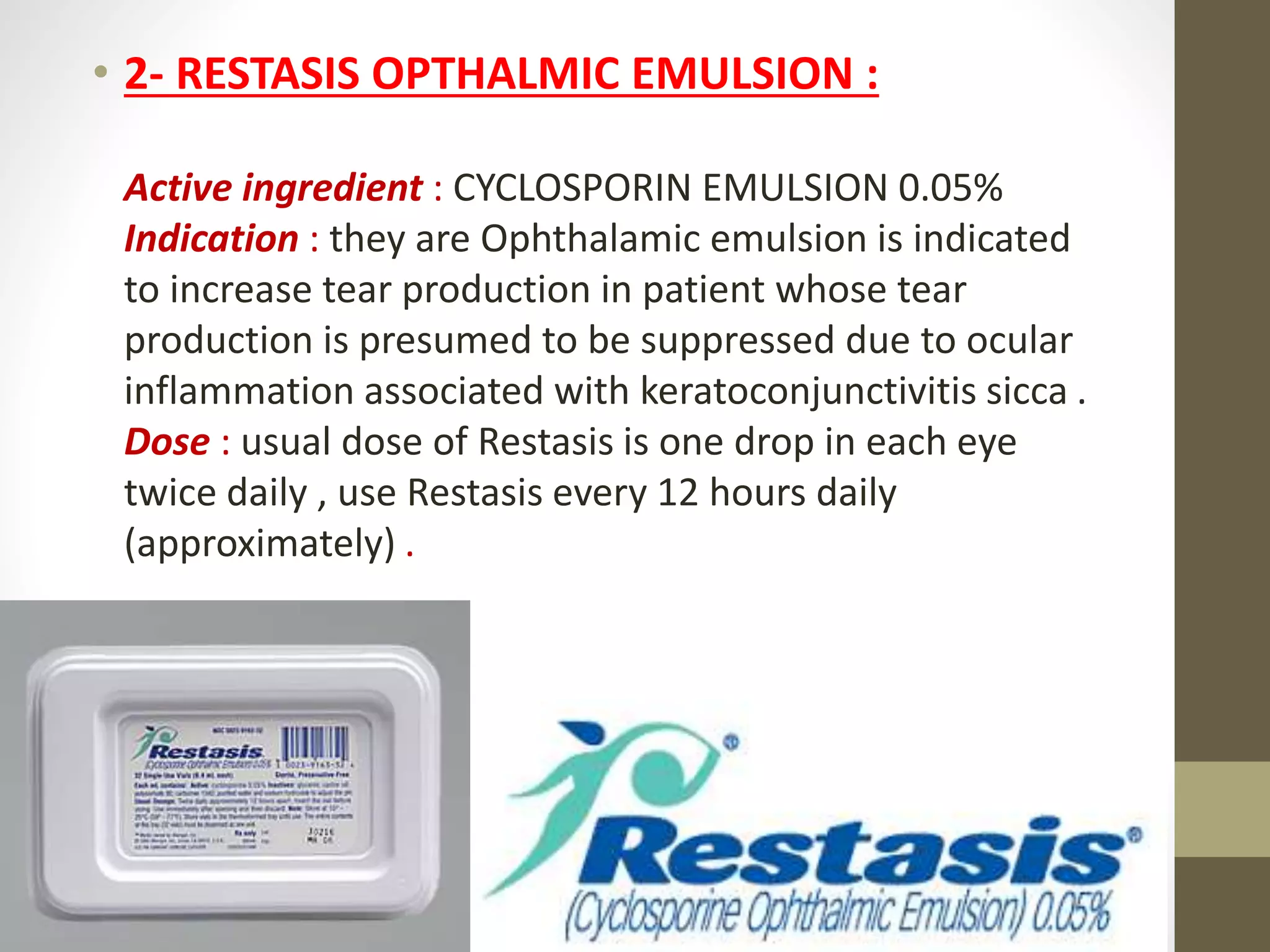 Opthalmic emulsion | PPTX