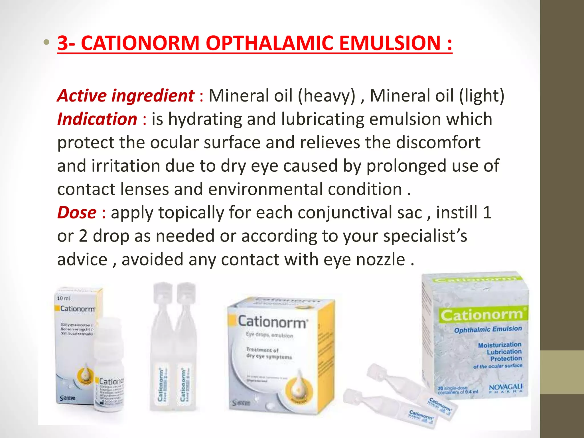 Opthalmic emulsion | PPTX