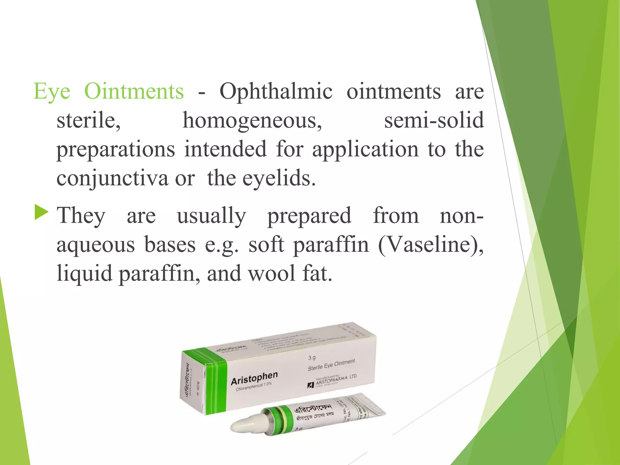 Opthalmic preparation | PPT