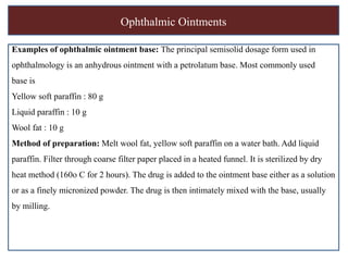 Industrial Pharmacy- I Ophthalmic preparation part 2 | PPTX