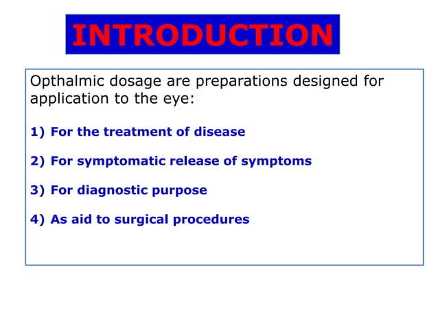 Opthalmic preparation | PPT
