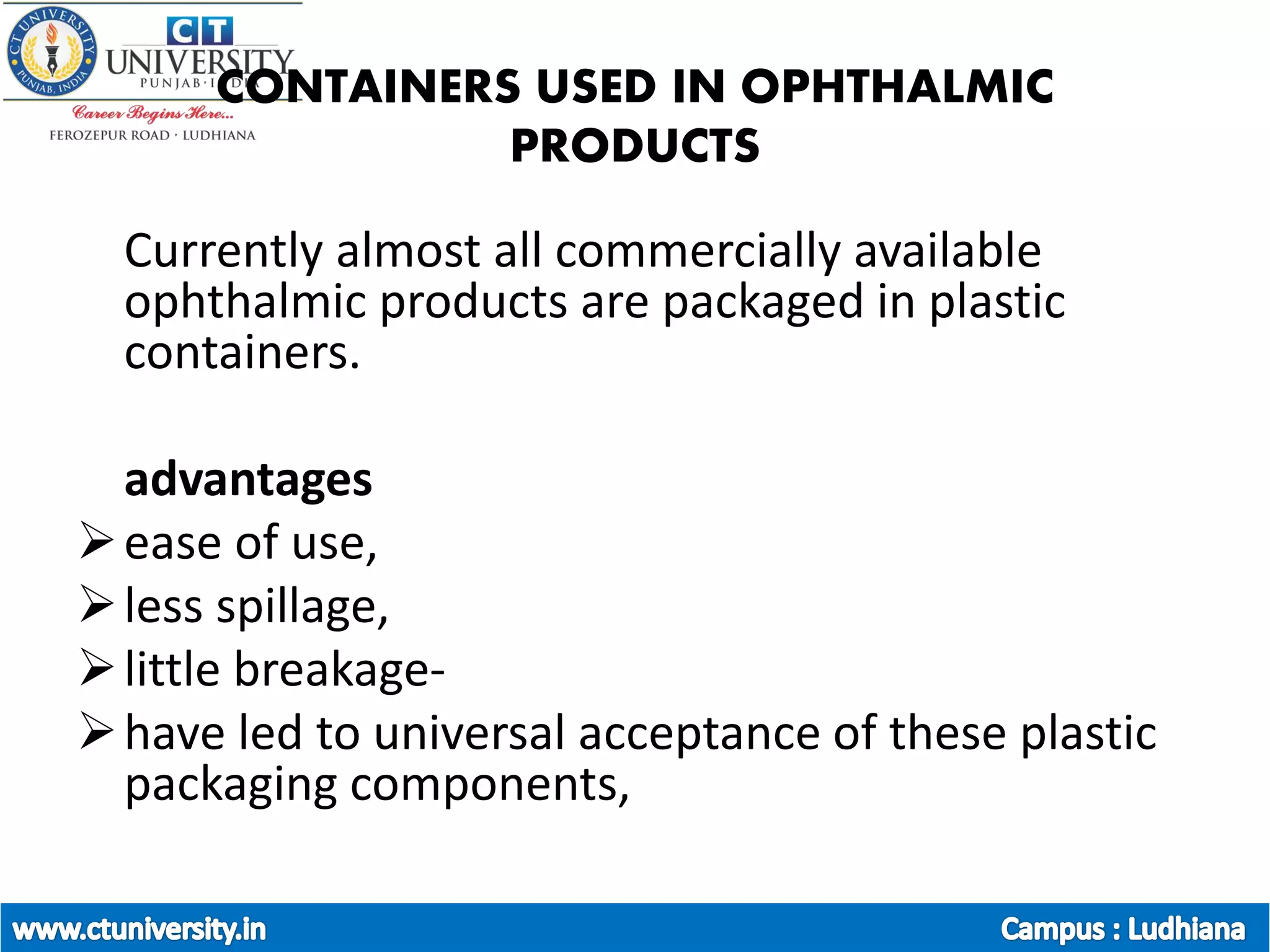 Ophthalmic preparation | PPTX