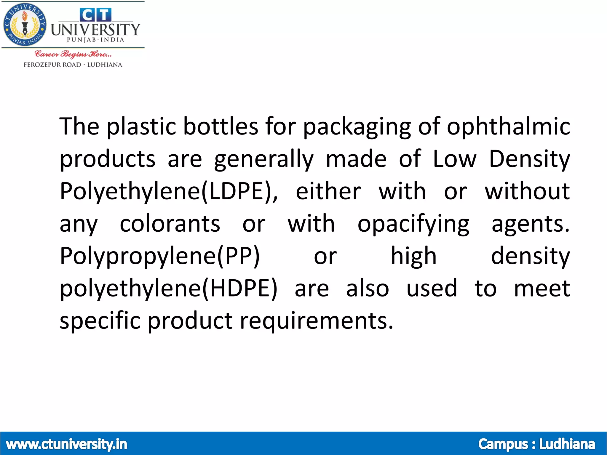 Ophthalmic preparation | PPTX