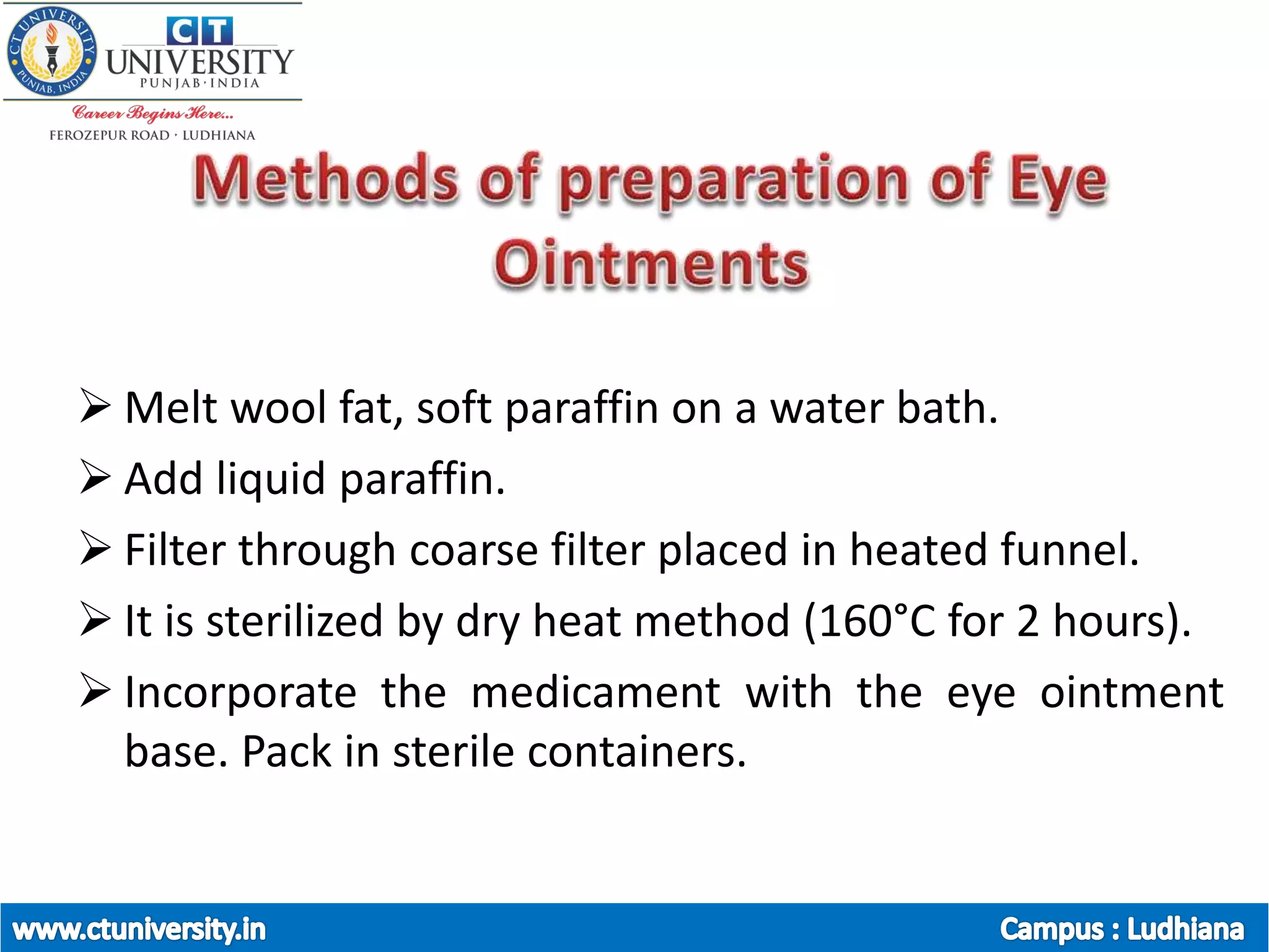 Opthalmic preparation | PPT