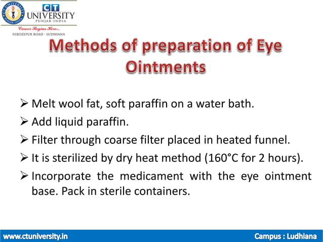 Opthalmic preparation | PPT