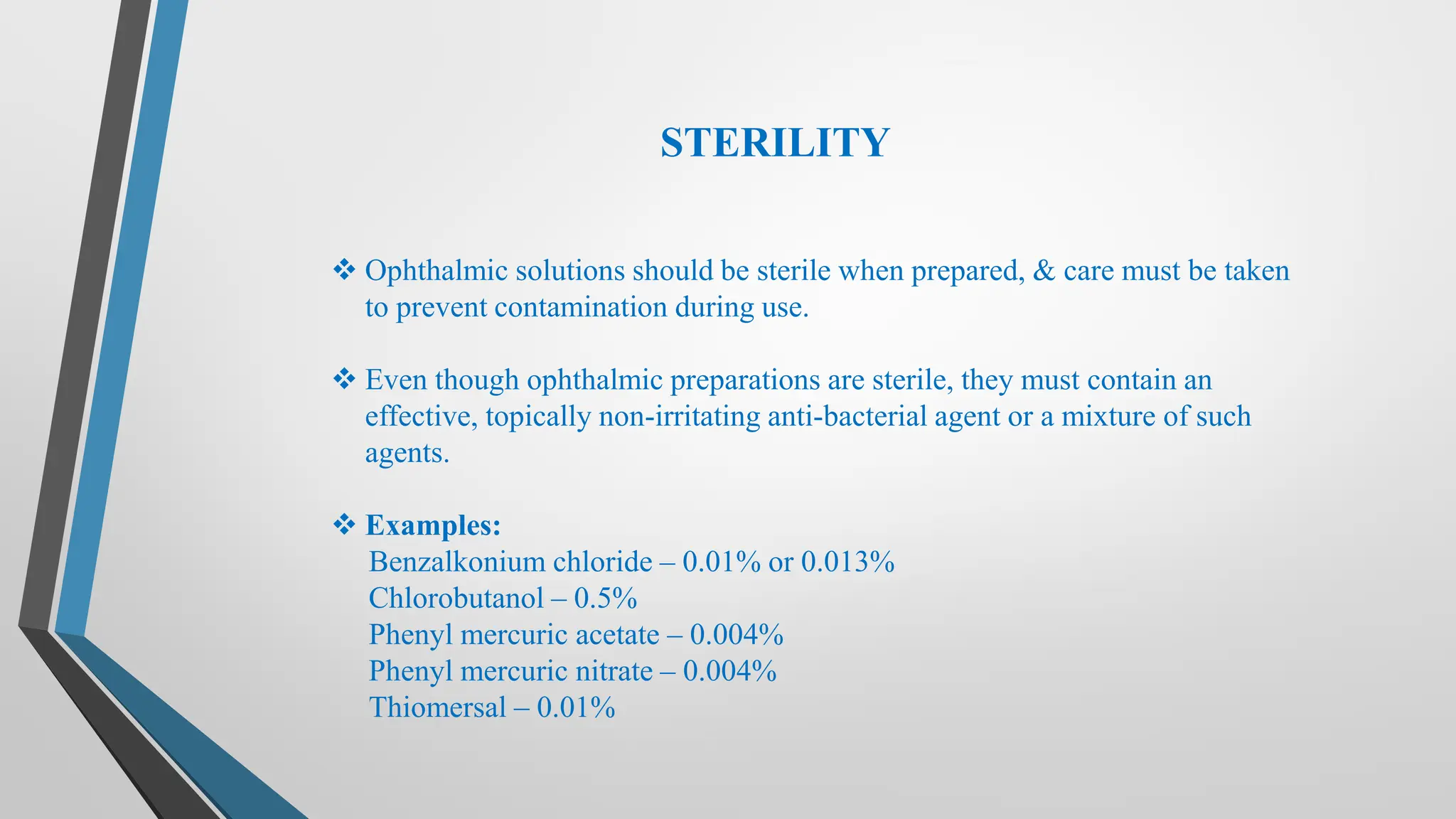opthalmic preparations, Classification,factors affecting for the drug ...