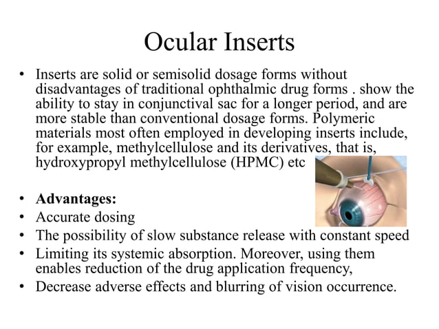 Opthalmic route of administration | PPTX | Eye and Vision Conditions ...