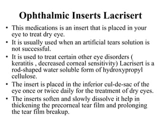 Opthalmic route of administration | PPTX