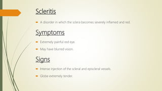 Opthalmology, the red eyes & more on the red eyes | PPT
