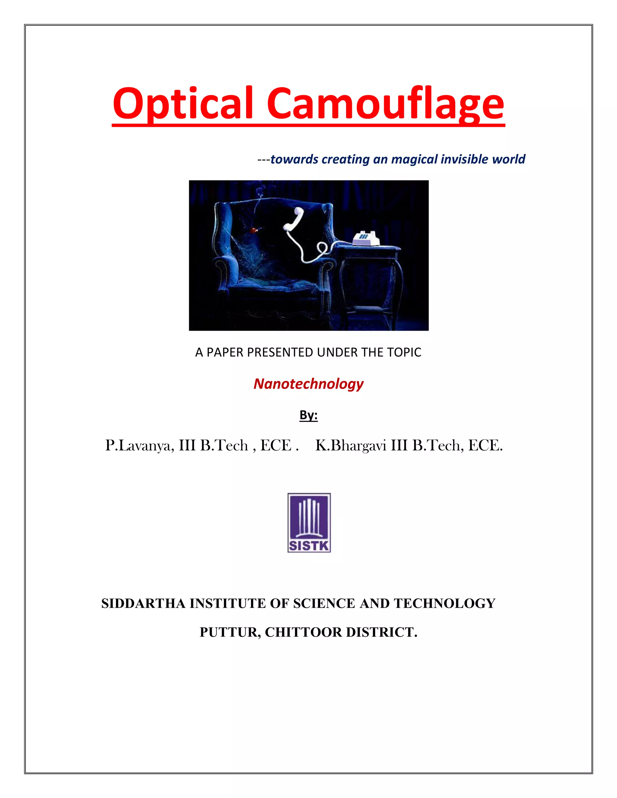 Optical camouflage-2 | PDF