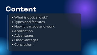 Optical Disk - Introduction, types & uses.pptx
