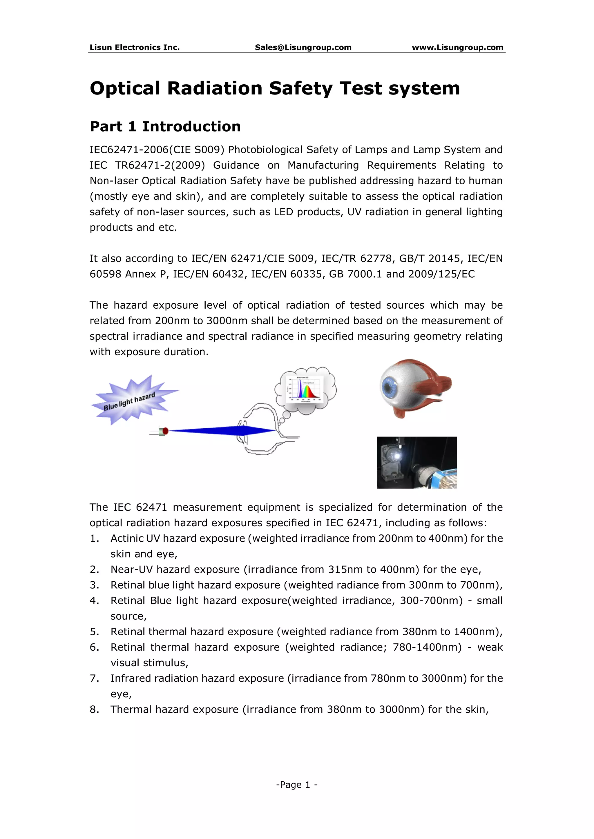 Optical radiation-safety-test-system | PDF