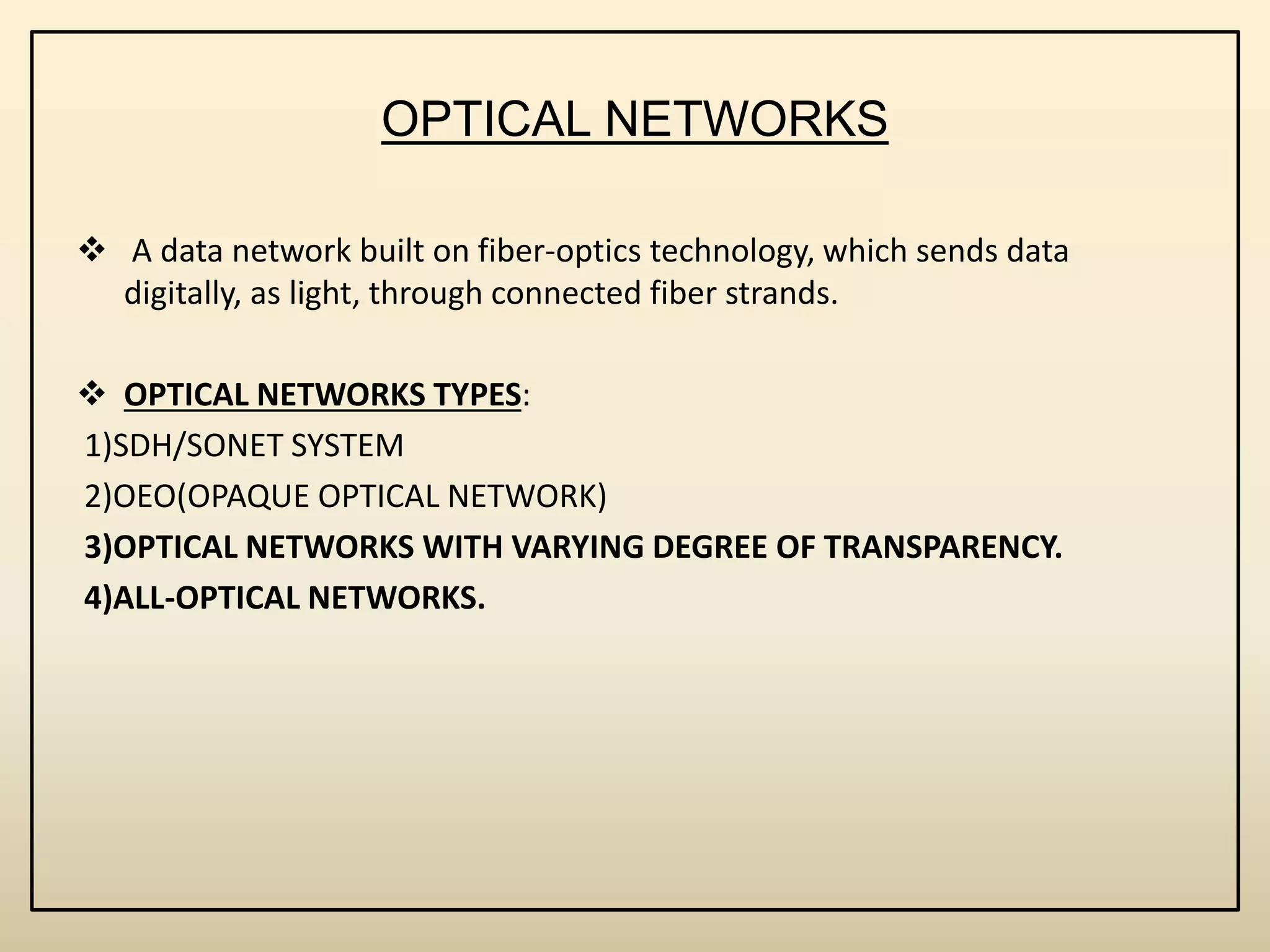 Optical switching | PPTX