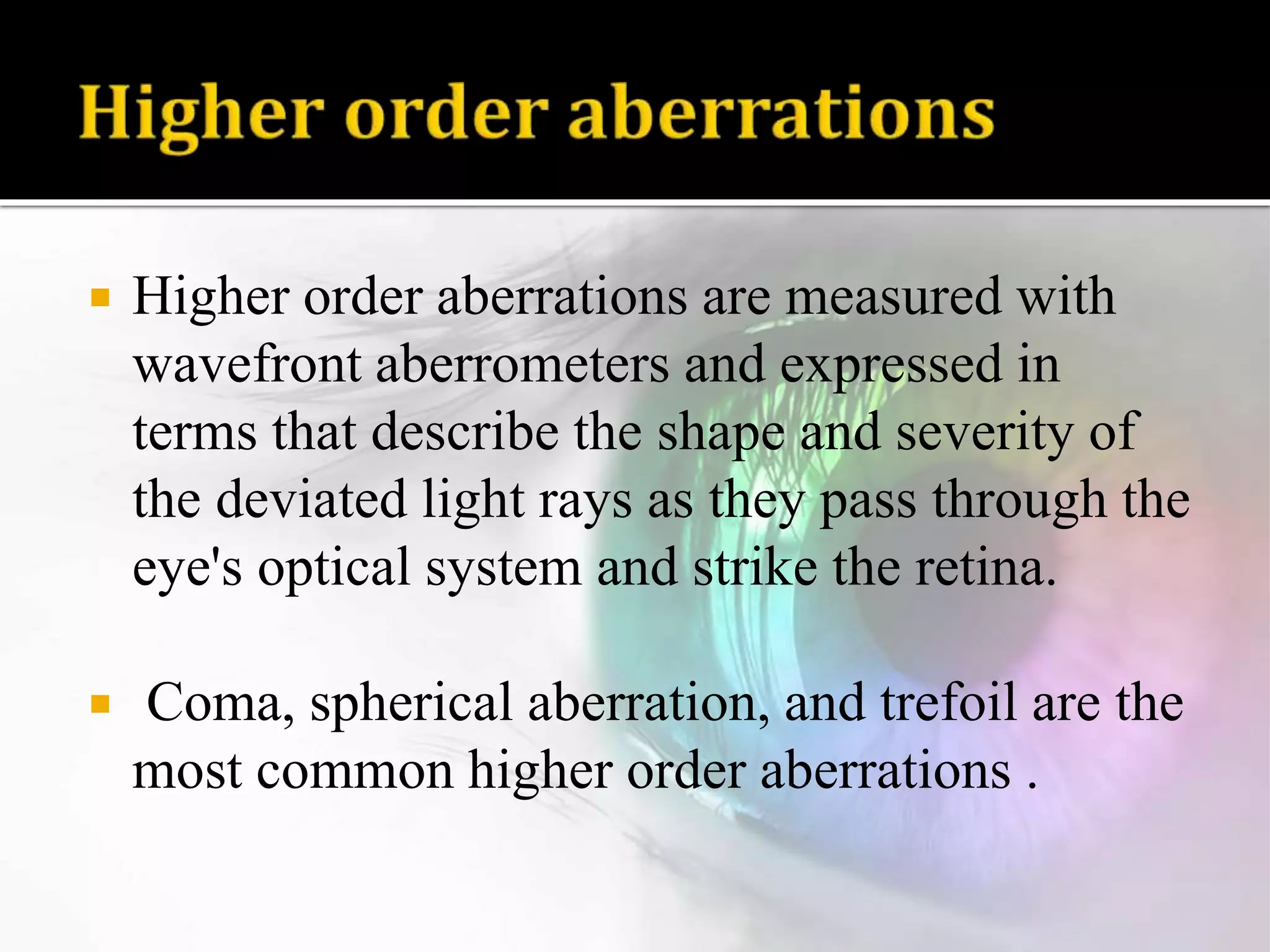 Optical aberrations | PPTX