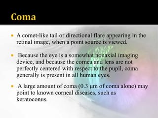 Optical aberrations | PPTX
