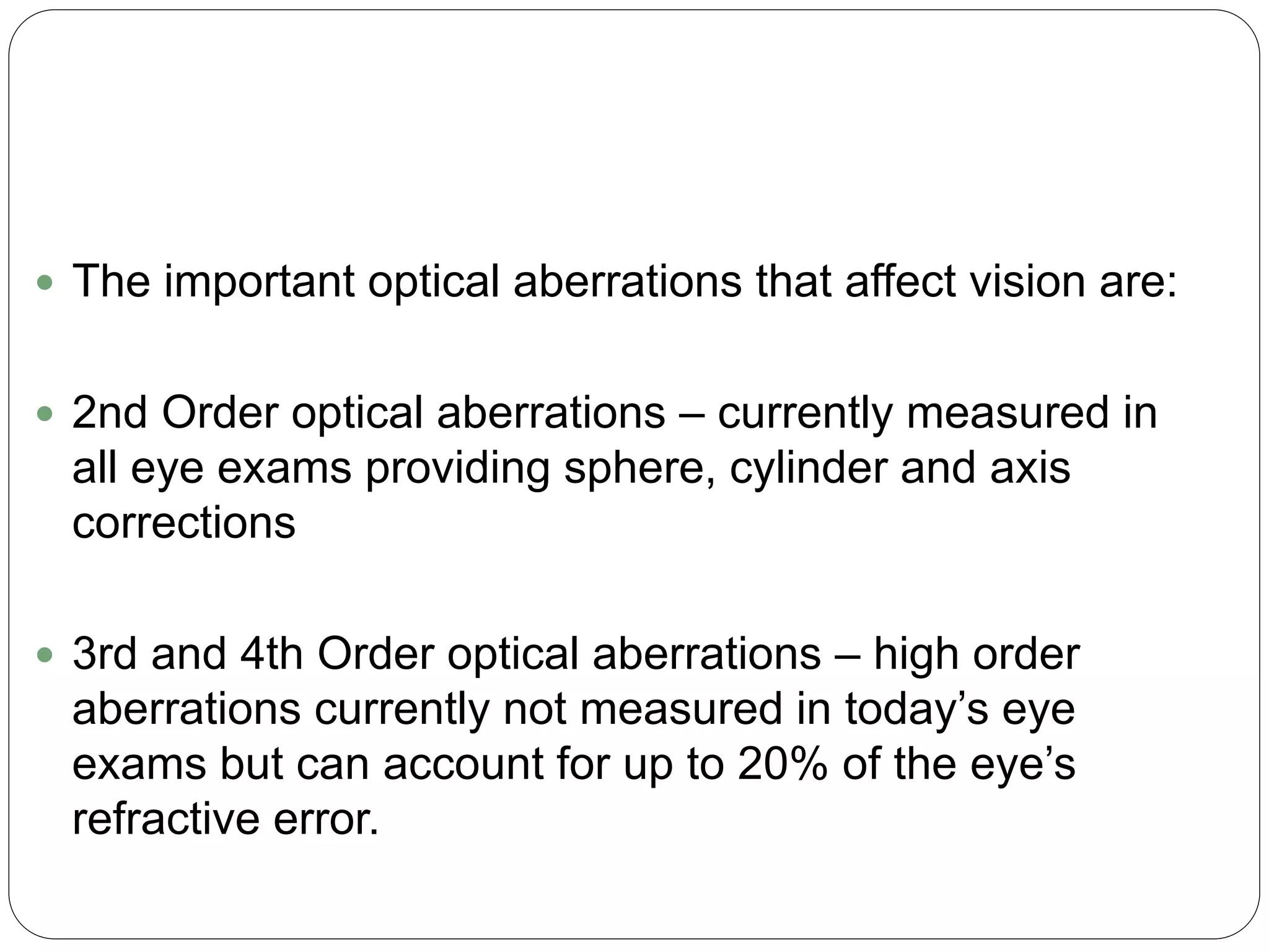 Optical aberrations | PPTX