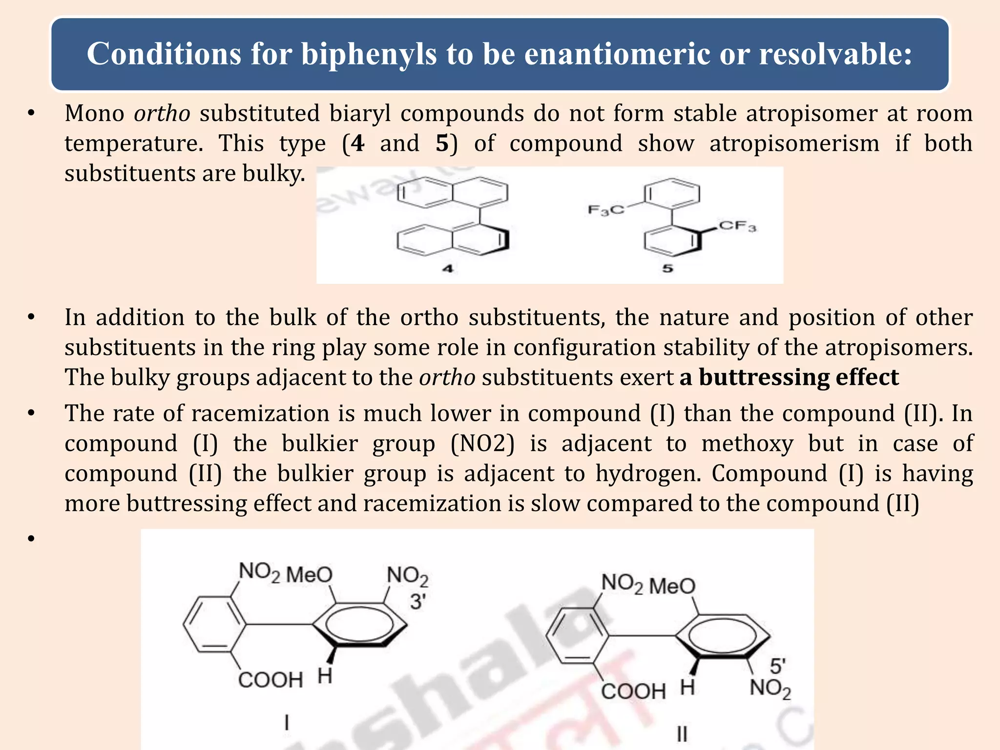 Biphenyl derivatives & Atropisomerism | PPTX