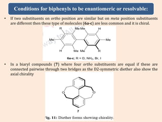 Biphenyl derivatives & Atropisomerism | PPTX