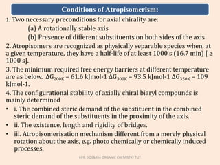 Biphenyl derivatives & Atropisomerism | PPTX