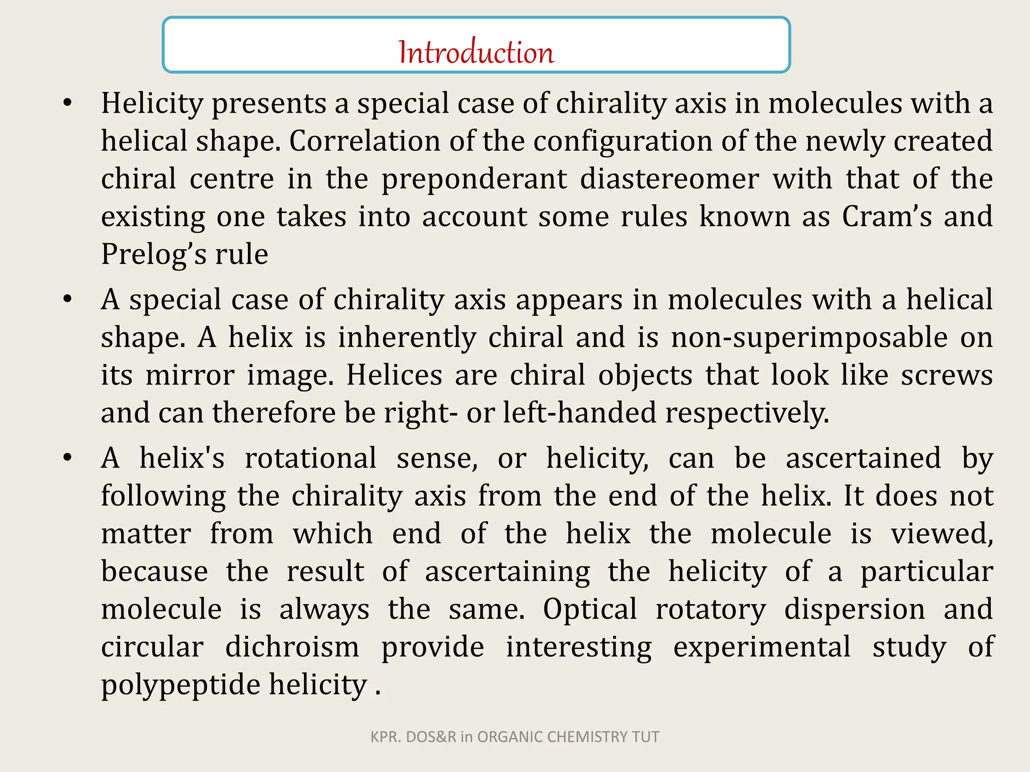 Optical activity in helicines | PPTX