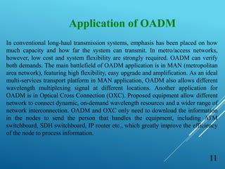 Optical add drop multiplexer in Optical Fiber Communication | PPTX