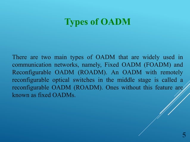 Optical Add Drop Multiplexer In Optical Fiber Communication Pptx