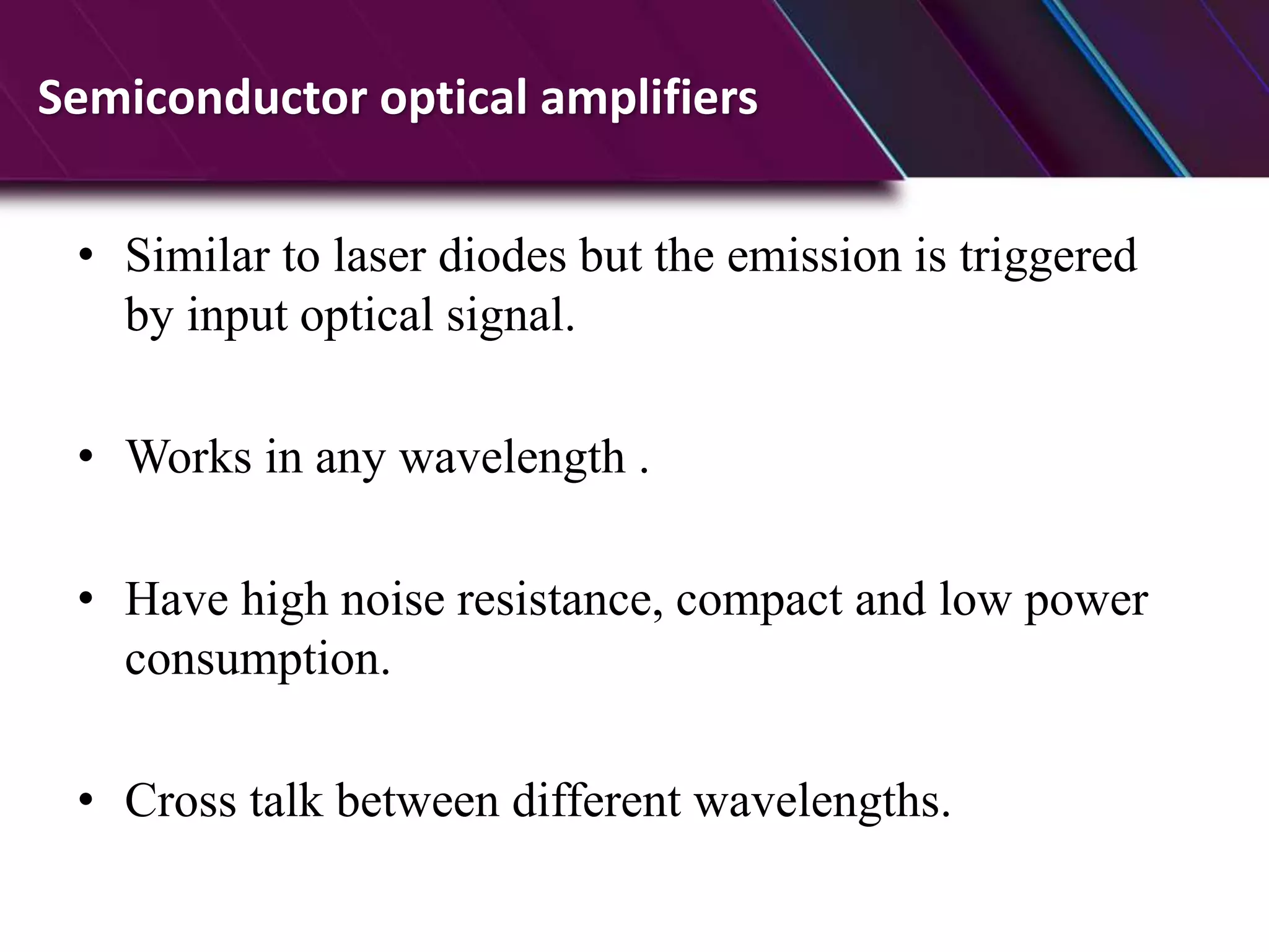 Optical amplifiers | PPTX