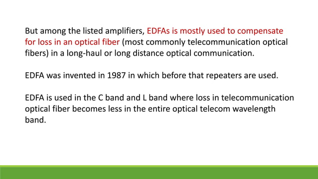 A PowerPoint presentation on Optical Amplifiers.pptx
