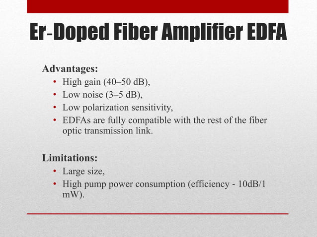 Optical amplifiers- review | PPTX | Computer Networking | Computing