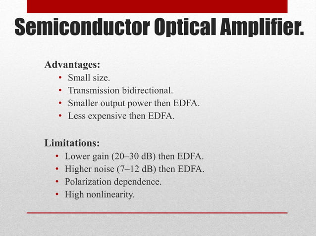 Optical amplifiers- review | PPTX | Computer Networking | Computing