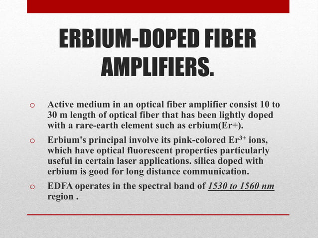 Optical amplifiers- review | PPTX | Computer Networking | Computing