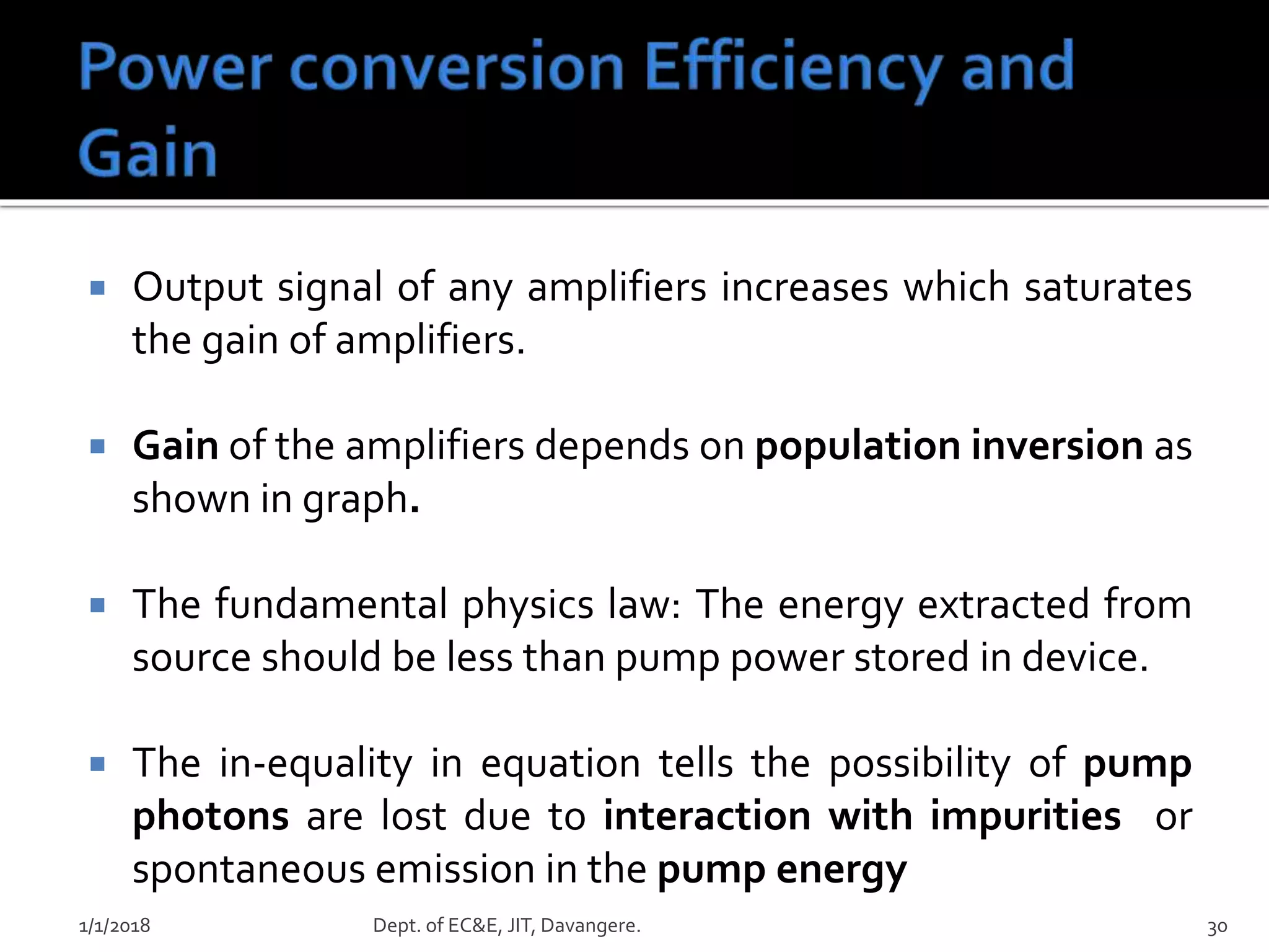 Optical amplifiers and networking | PPTX