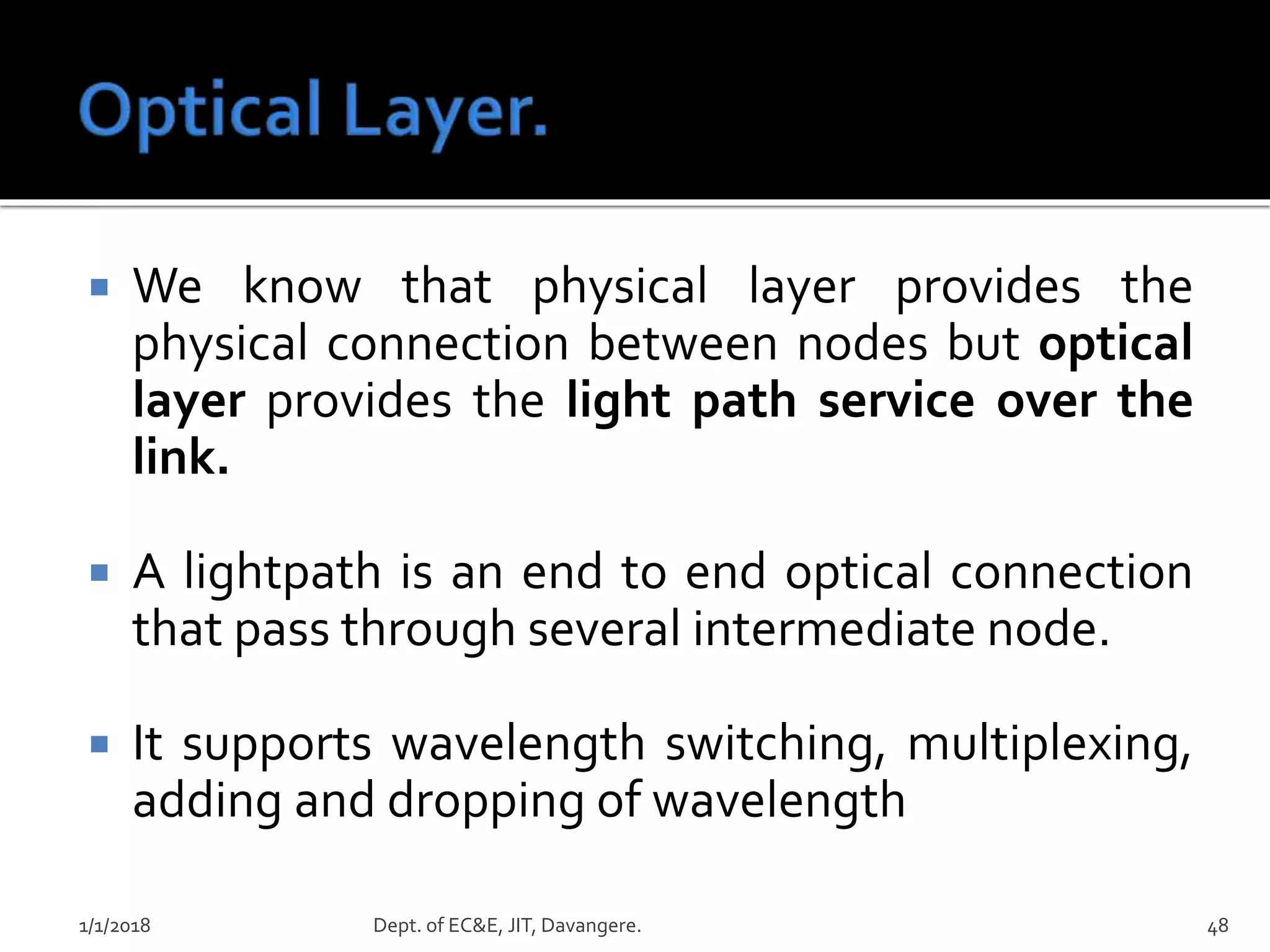 Optical amplifiers and networking | PPTX