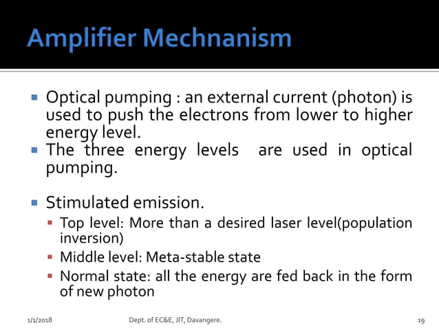 Optical amplifiers and networking | PPT