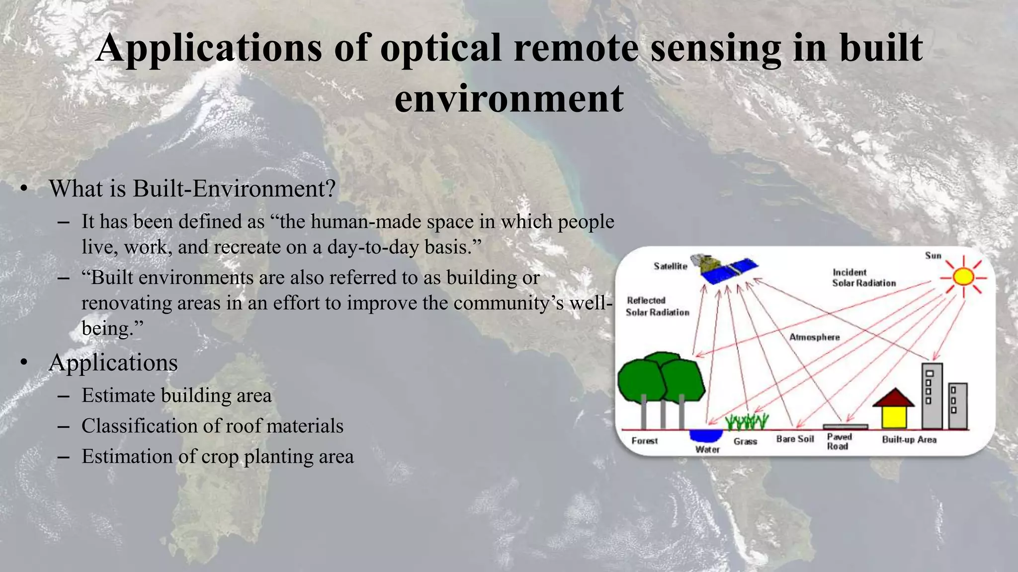 Optical And Infrared Remote Sensing Pptx Geography Science