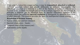 Optical and infrared remote sensing | PPTX